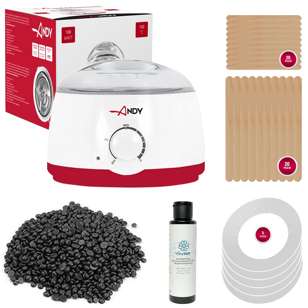 Anyskin Cera Brasiliana kit Completo con Scaldacera Professionale 100W ...
